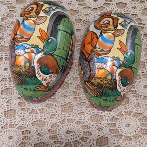 Antique Pair of West German Paper Mache Candy Containers 5" X 3 ...
