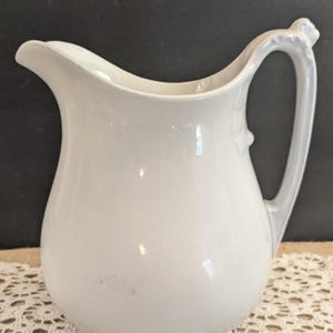Antique Old White Ironstone 9 Large Pitcher / Circa Late 1800s / John ...