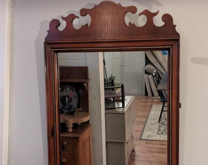 Vintage Chippendale Mahogany Wall Mirror / 19 1/2" Tall X 13 1/2" Wide ...