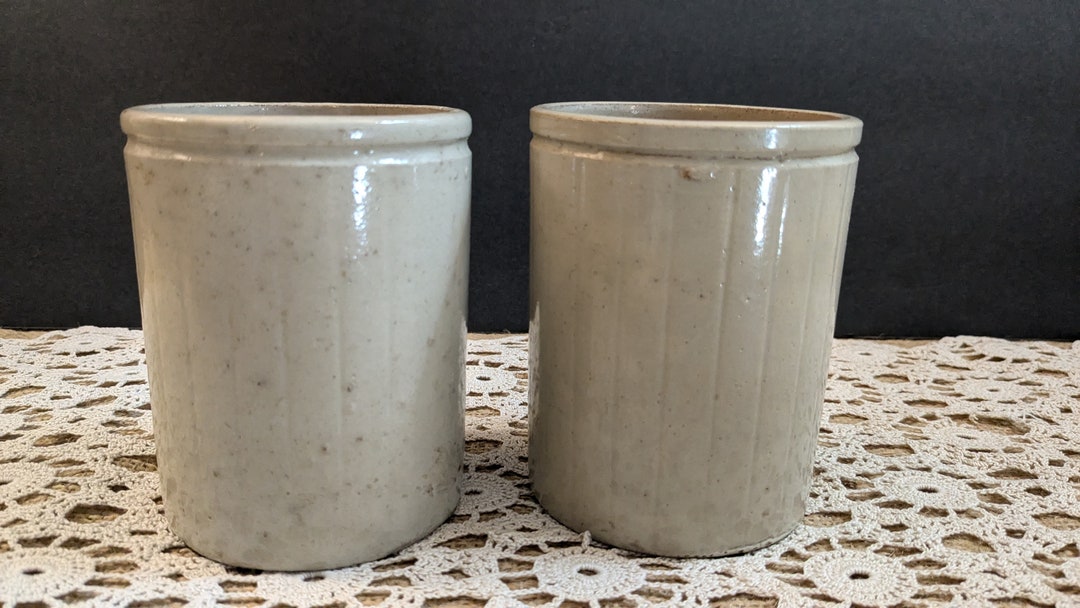 Pair of Antique Wm P Hartley Jam Jars 1890s London / Advertising Ribbed ...