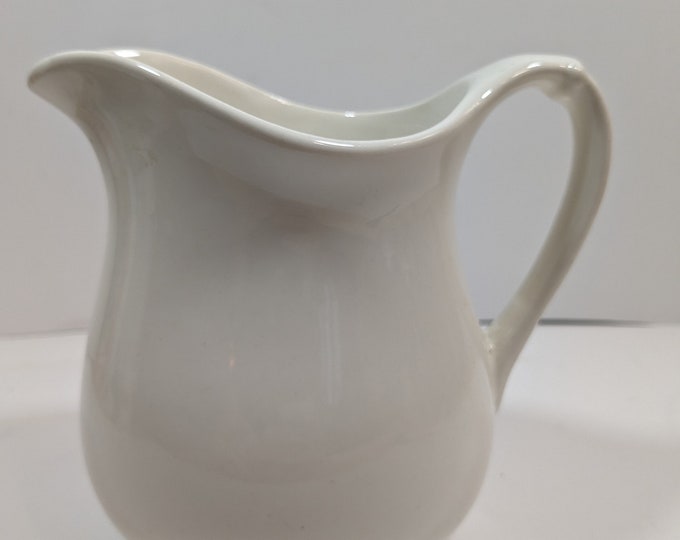 White Ironstone Small Pitcher Creamer / 5 1/2" Tall / English White ...