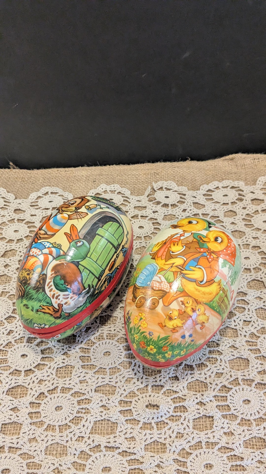 Antique Pair of West German Paper Mache Candy Containers 5" X 3 ...