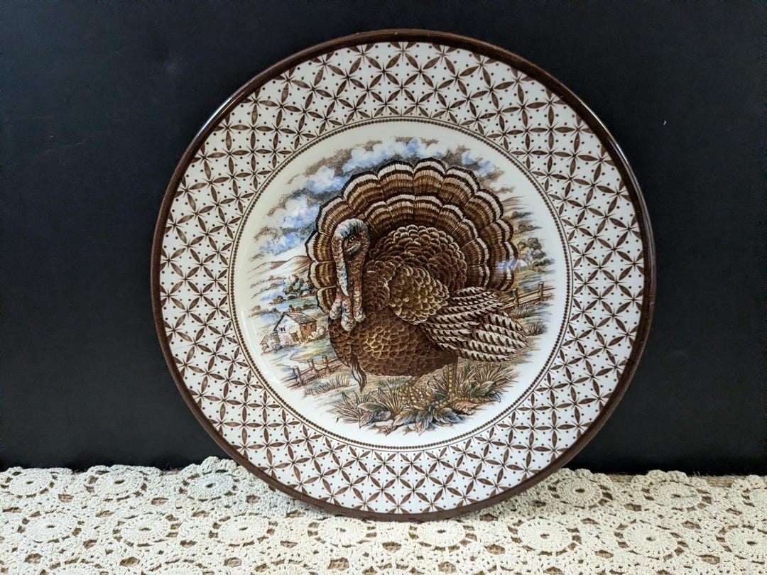 Royal Stafford 11" Turkey Dinner Plate, Thanksgiving Dinnerware ...