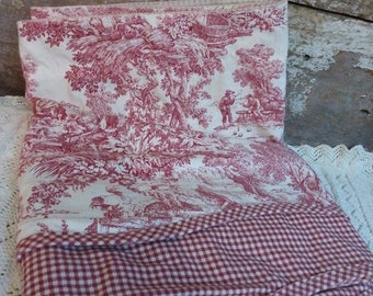 Red and White Toile - Etsy