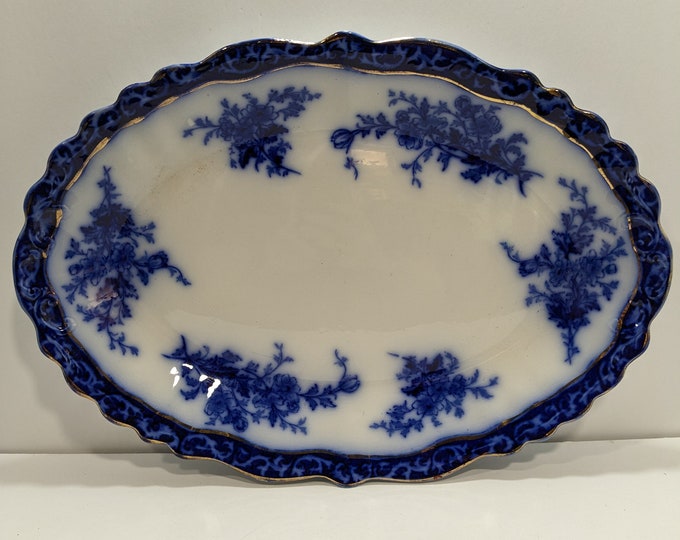 Flow Blue, Stanley Potteries, England, Touraine Pattern 15 Platter - Etsy
