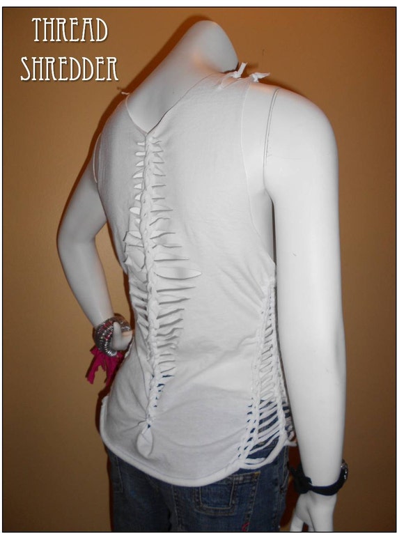 Items similar to ANY SIZE/COLOR "Beachy" Custom Shredded Shirt on Etsy