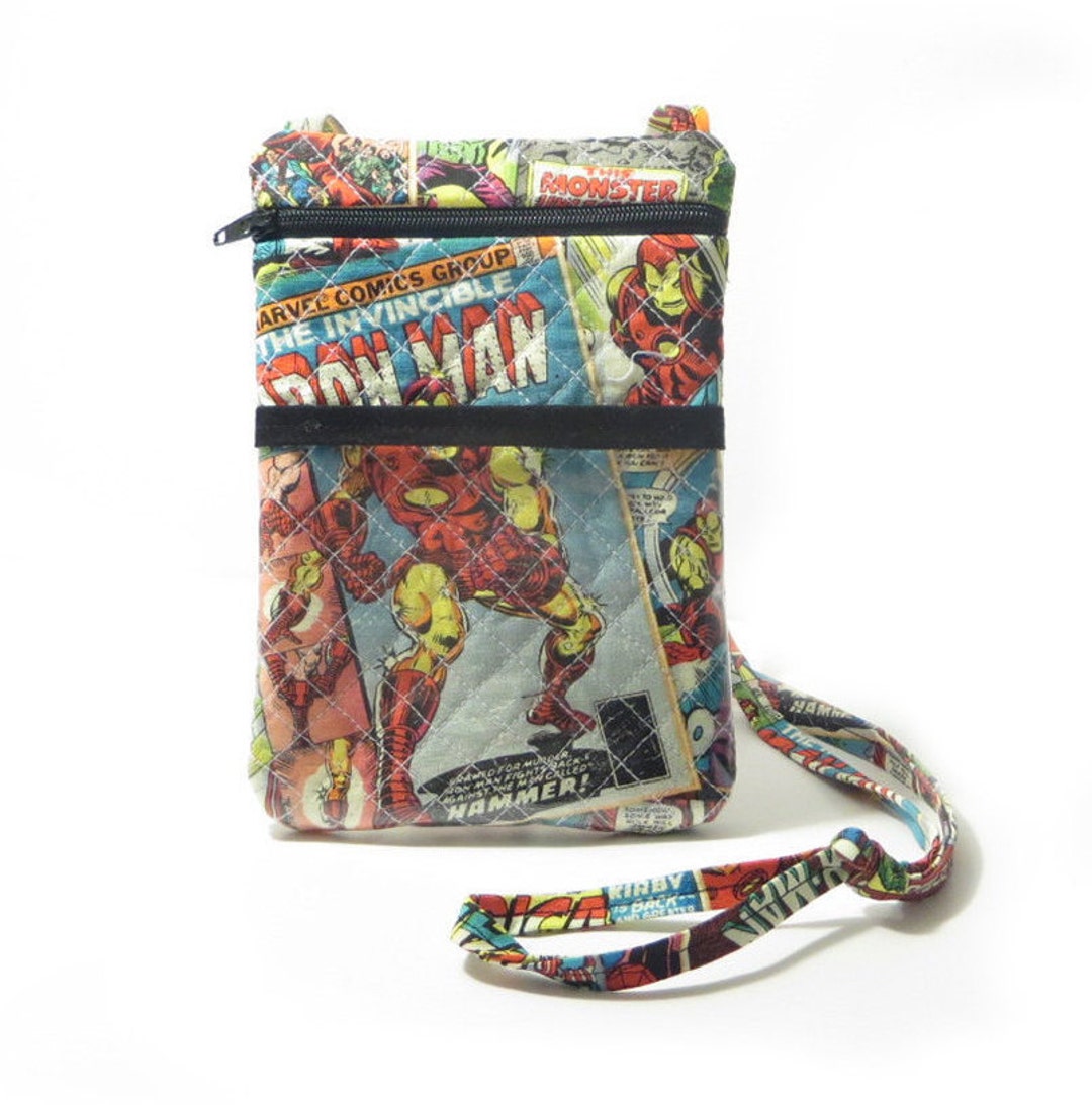 Marvel Comics Quilted Fabric Neck or Crossbody Pouch Mobile Phone ...