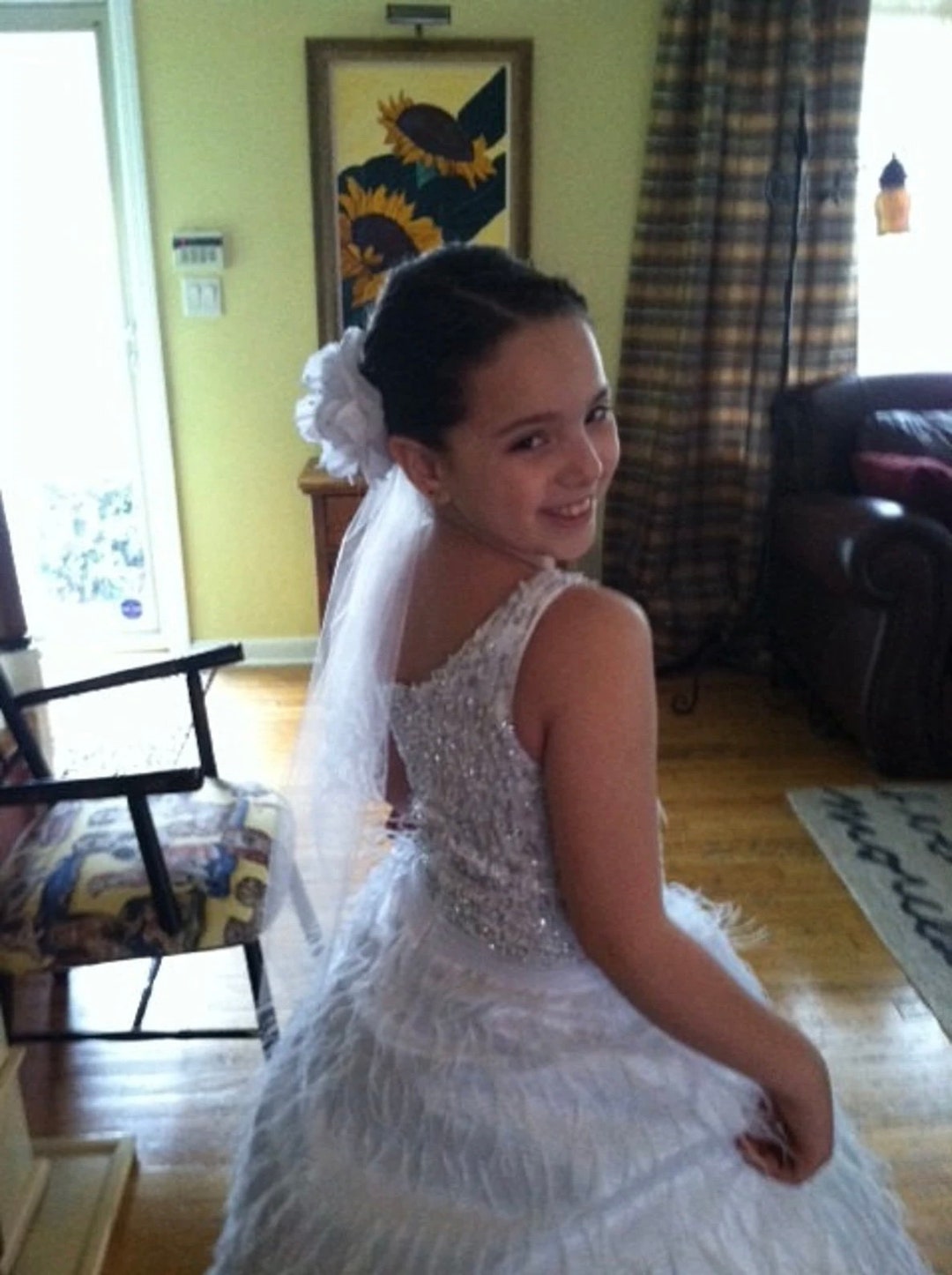 Alexis's Monogrammed Bare Edged Communion Veil - Etsy