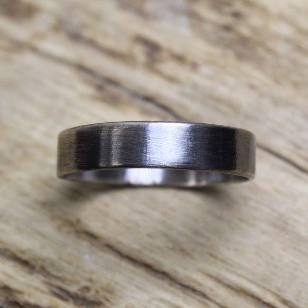 Brushed Silver Ring - Etsy
