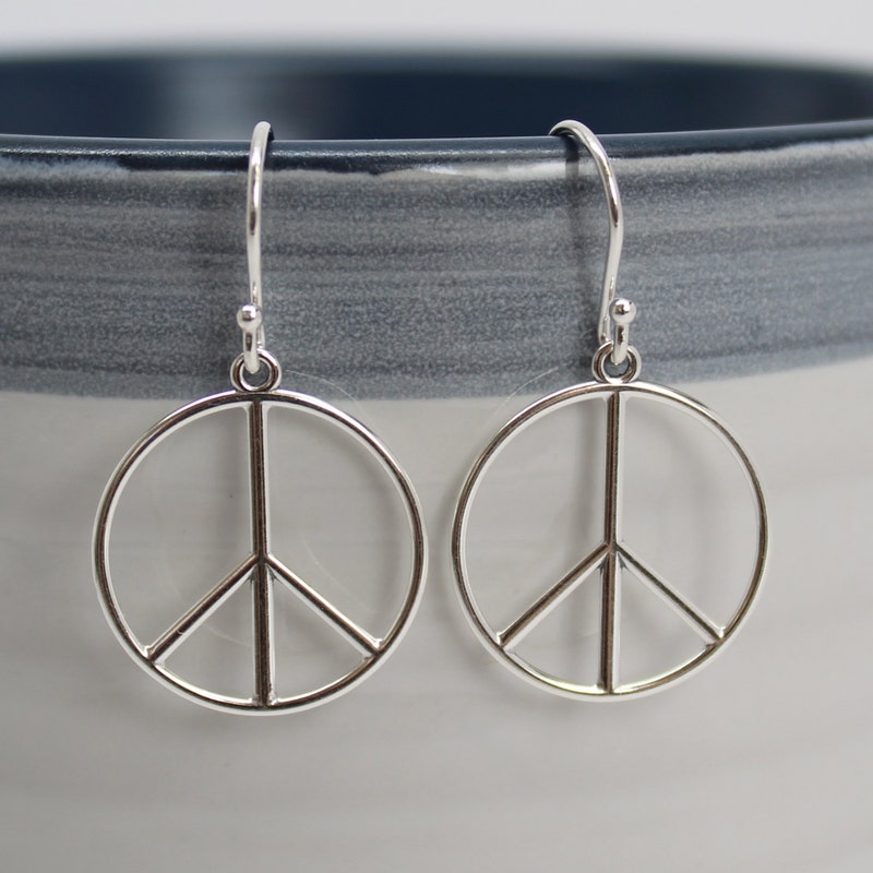 Peace Earrings - Etsy