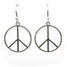 Sterling Silver Peace Sign Dangle Earrings, Artisan Made - Etsy