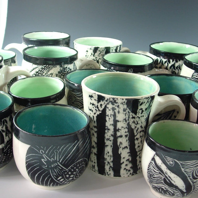 Sgraffito Mug - Etsy