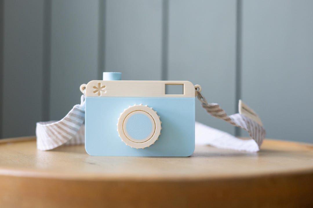 Camera Pretend Play Toy, Interchangeable Lenses, 3D Printed, Blue ...
