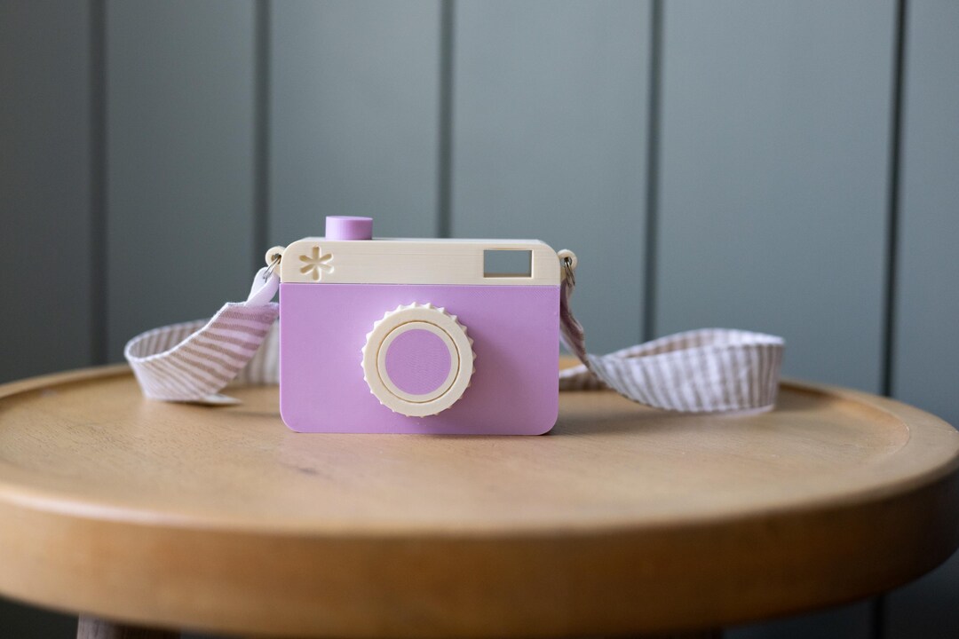 Camera Pretend Play Toy, Interchangeable Lenses, 3D Printed, Purple ...