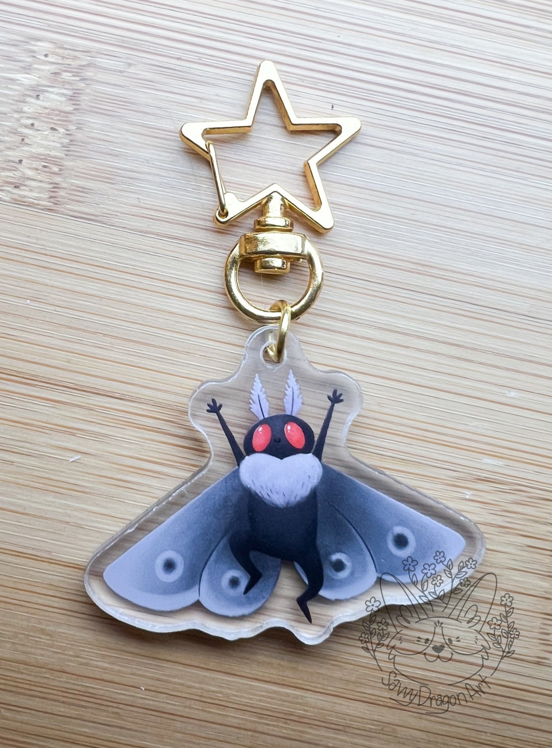 Mothman Acrylic Keychain | Star Clasp Vograce Cryptid Nostalgia ...