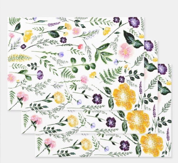 Floral Wrapping Paper Etsy floral-wrapping-paper-etsy