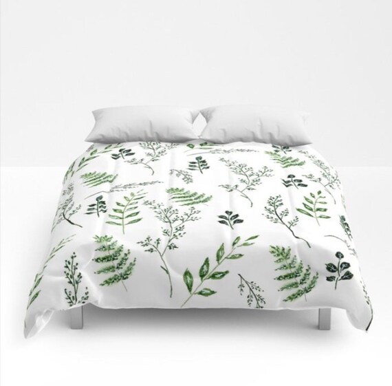 Green And White Bedding