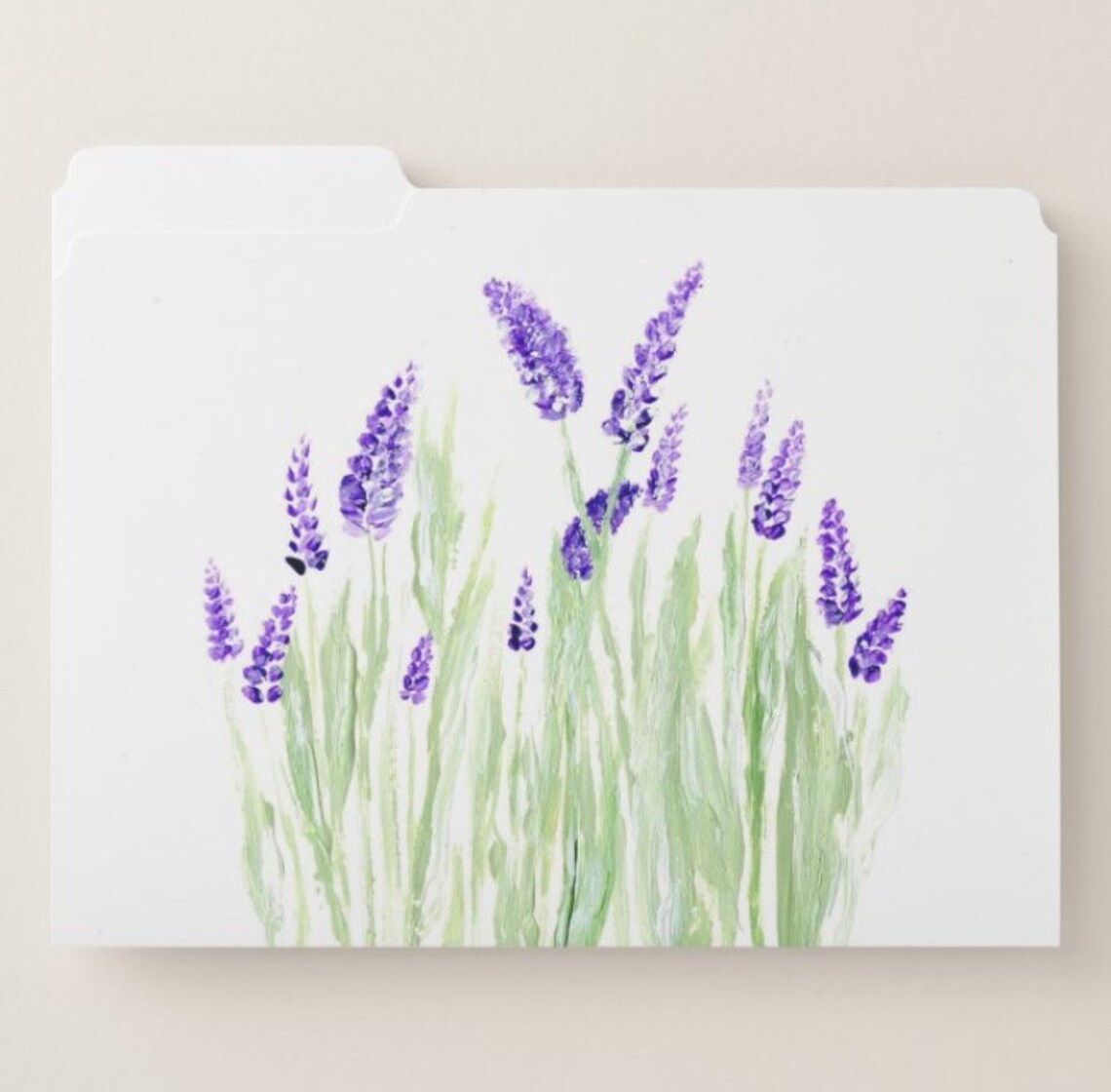 Lavender File Folders Floral File Folders Botanical Folders - Etsy