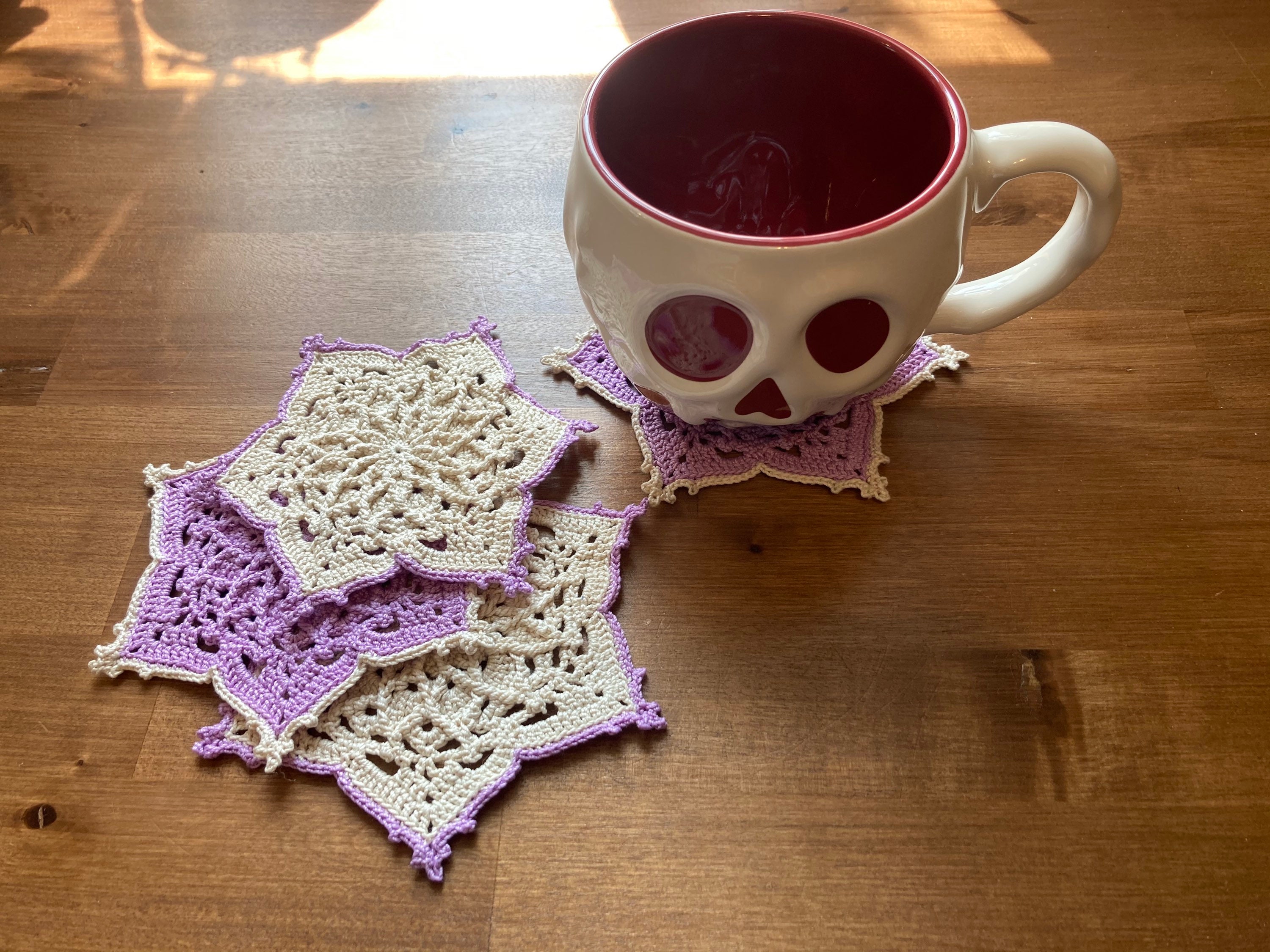 Set of 4 Crochet Coasters | Etsy