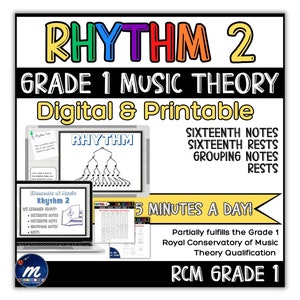 Music Theory RHYTHM 1 Part 2 No Prep Bell Ringers Starters Notes Rests ...