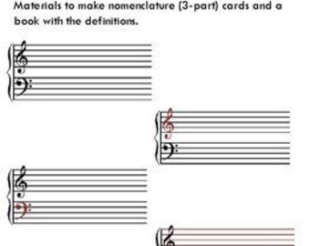 Montessori Nomenclature 3-part Cards and Book Music Theory - Etsy