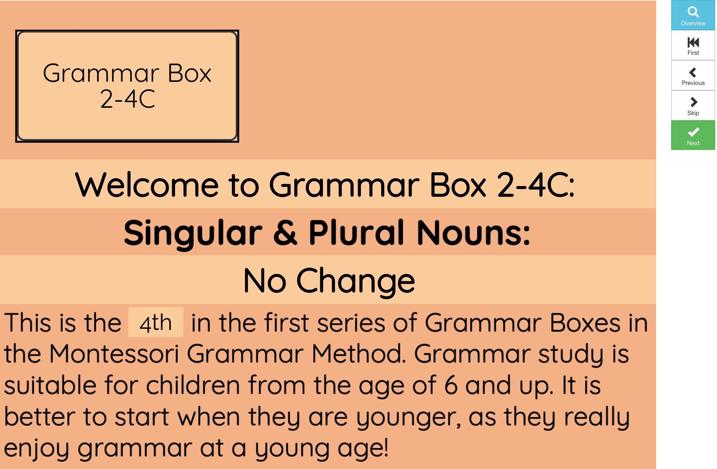 Montessori Grammar Box 2-4C BOOM Articles & Nouns Parts Speech - Etsy ...