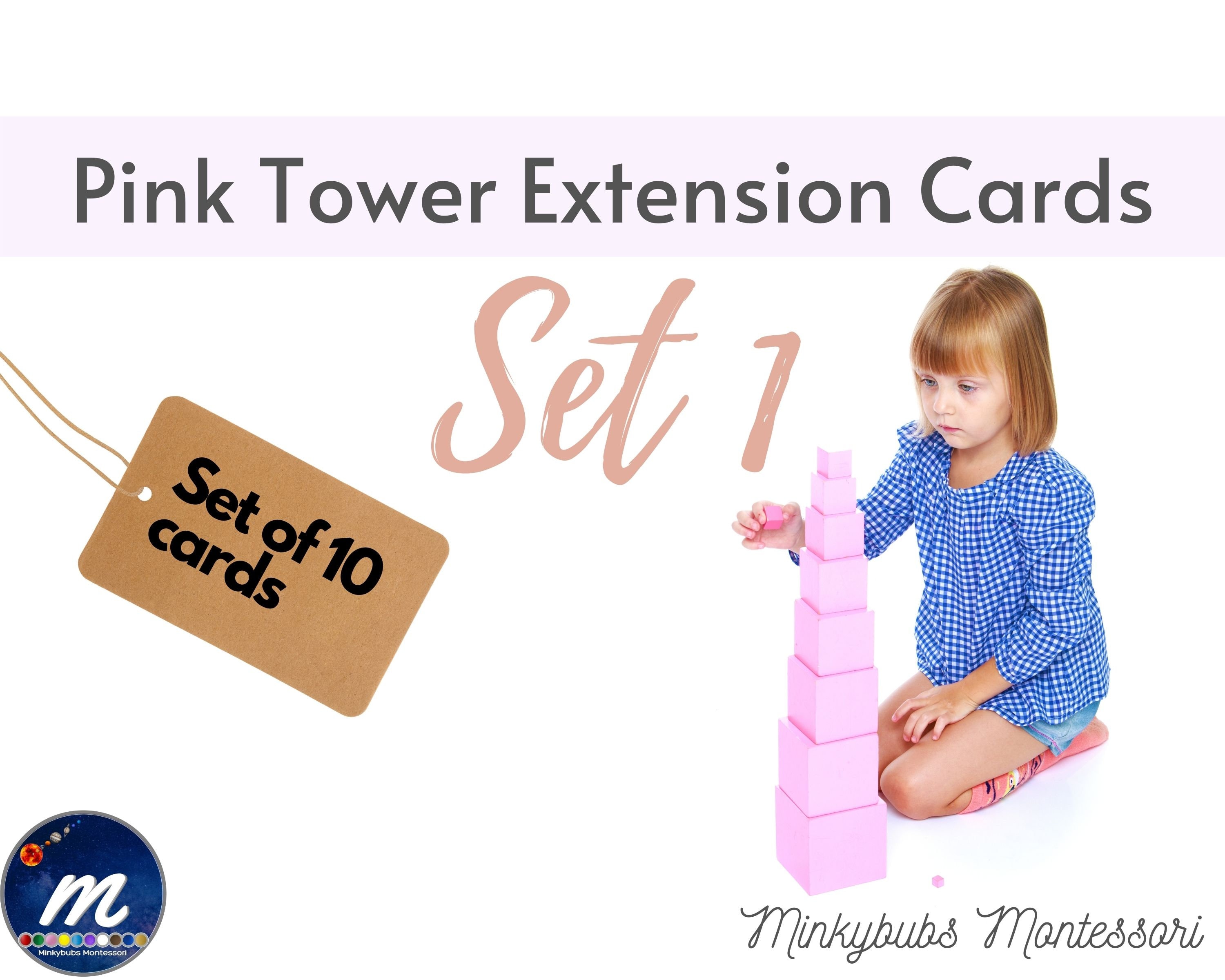 Pink Tower Extension Cards Set 1 - Print & Go! - Etsy UK