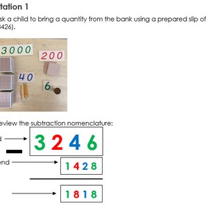 Montessori Math Manual PDF Ages 6-9 the 4 Operations Homeschool ...