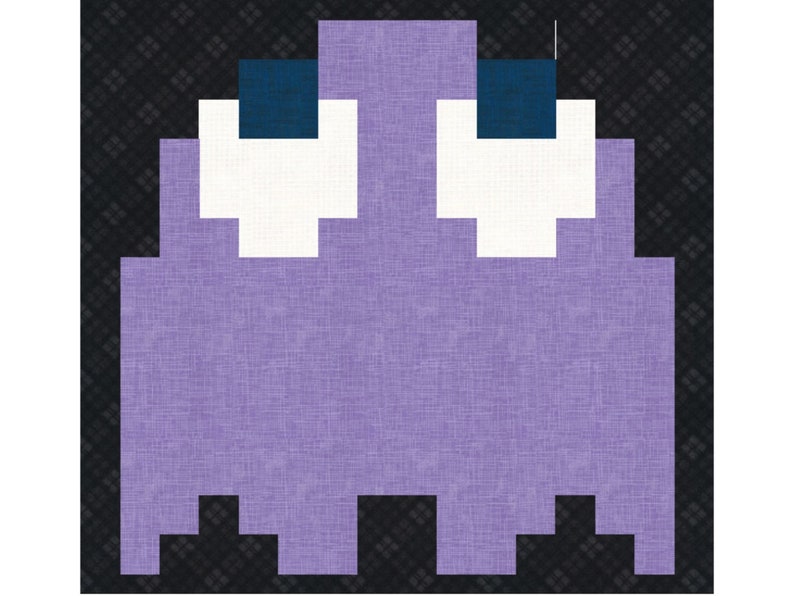 Pacman Ghost Quilt Block 1 Foundation Paper Piecing 16x16 - Etsy