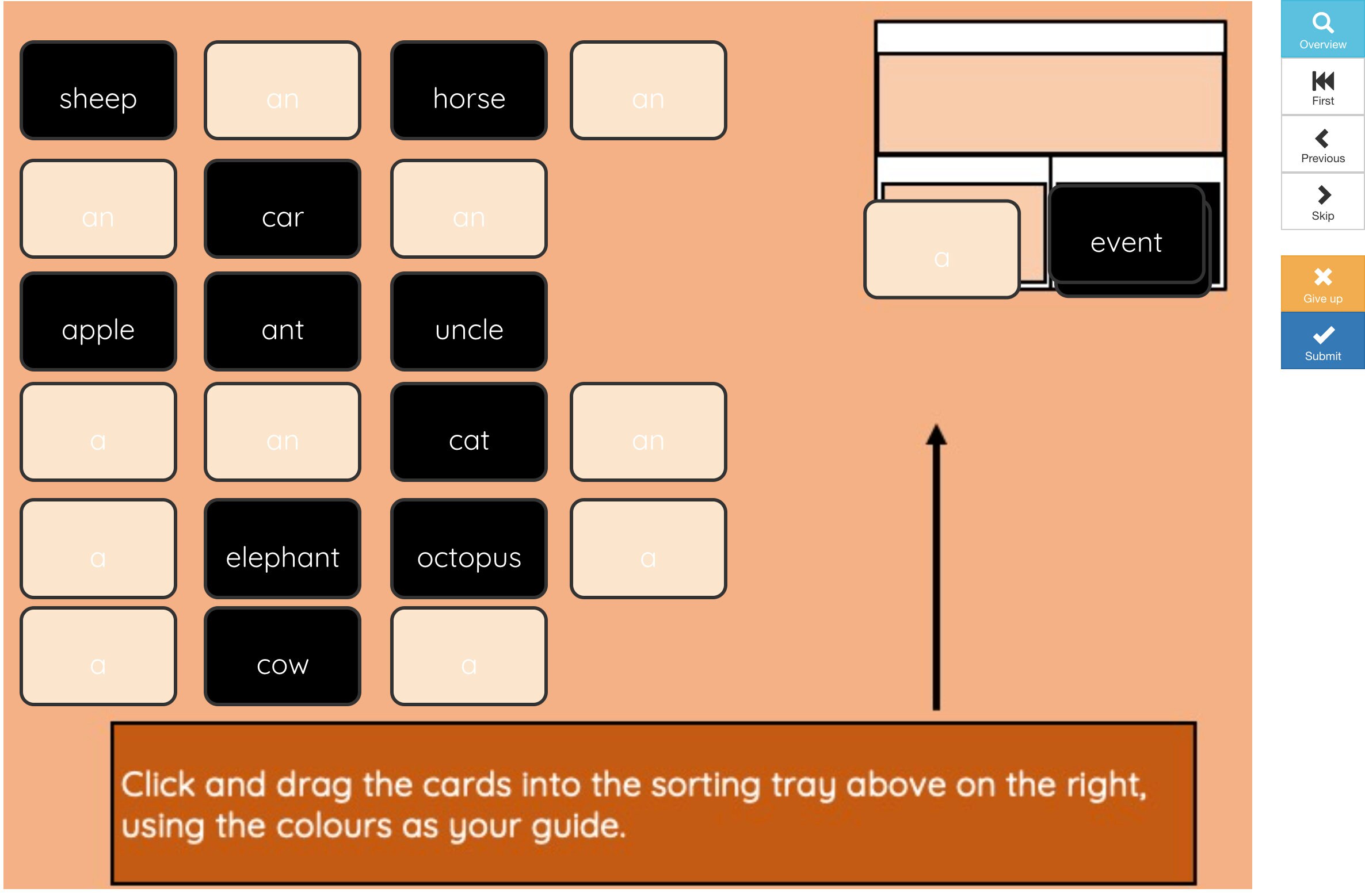 Montessori Grammar Box 2-1 BOOM Articles & Nouns Parts Speech Virtual ...