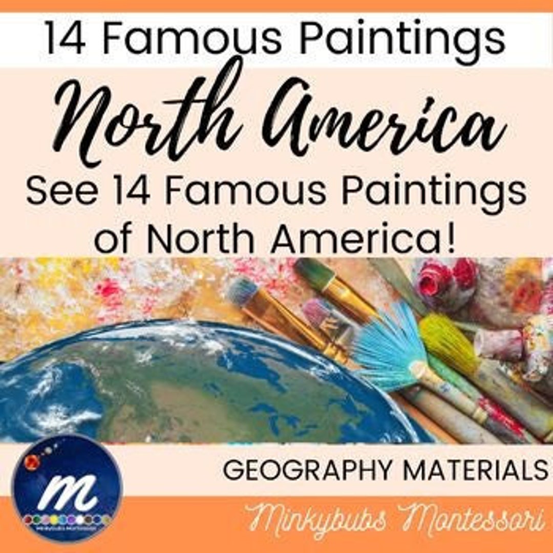 Famous Paintings of North America 3 Part Cards - Etsy