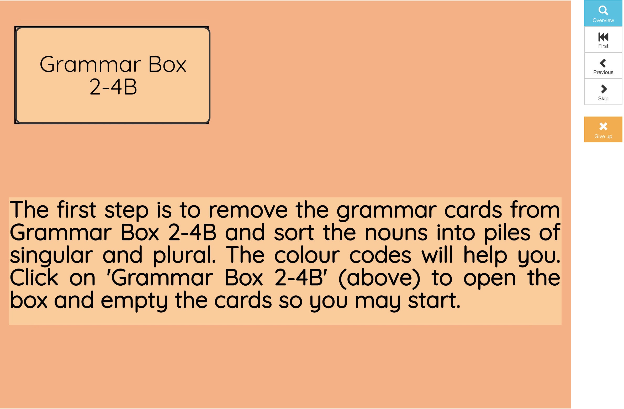 Montessori Grammar Box 2-4B BOOM Articles & Nouns Parts Speech Virtual ...