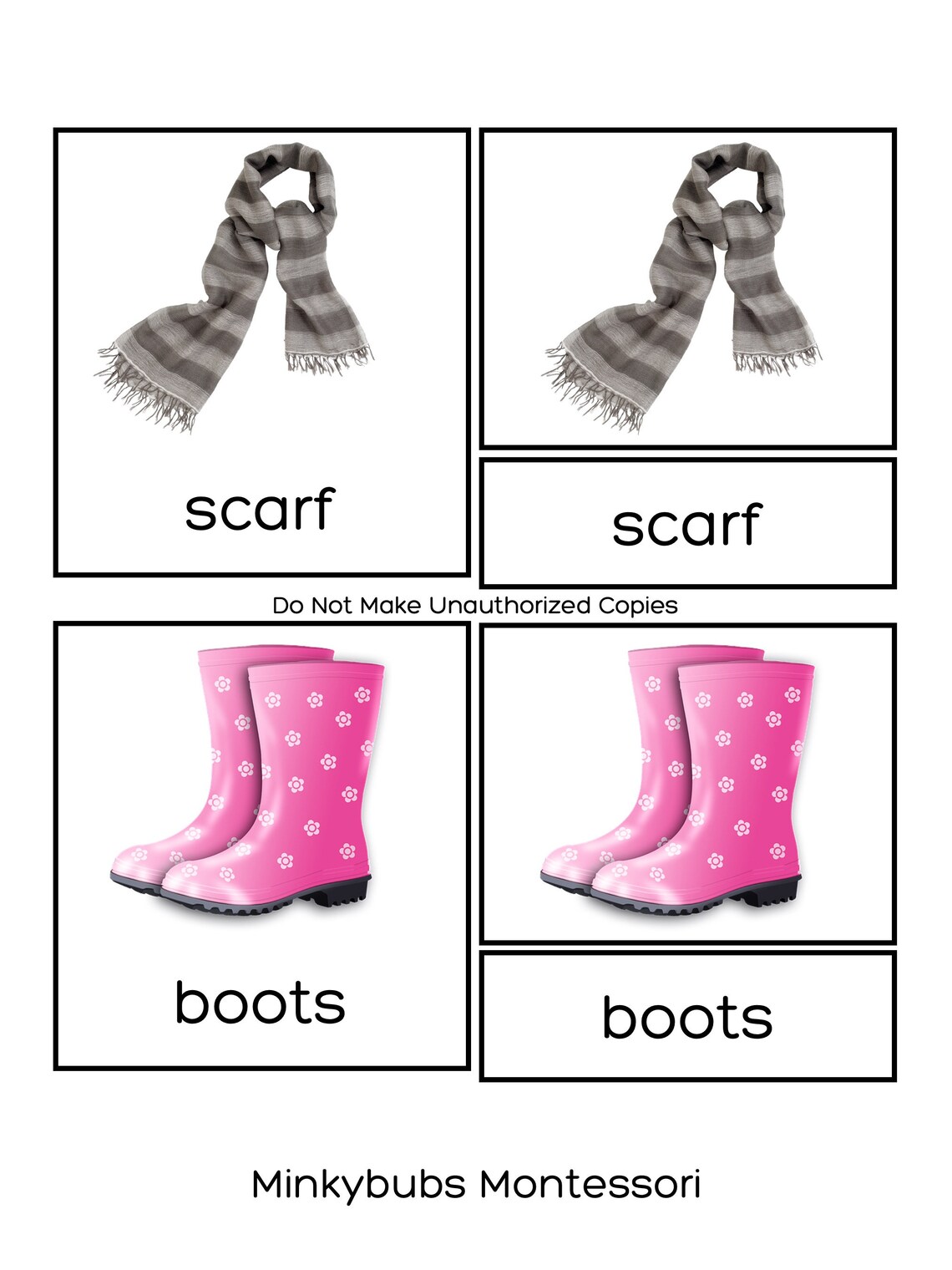 Classified Cards Clothes Montessori set of 20 Items of | Etsy