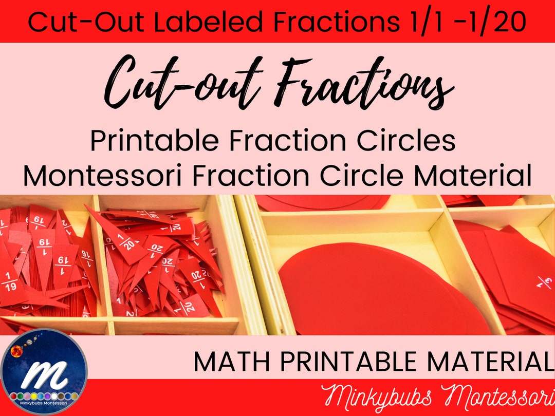 Montessori Math Fractions Cut-out Labeled Circles (1-20) Make Your Own ...