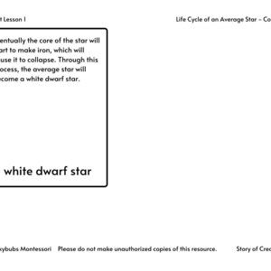 Life Cycle of an Average Star Story of Creation 3 and 4 Part Cards - Etsy