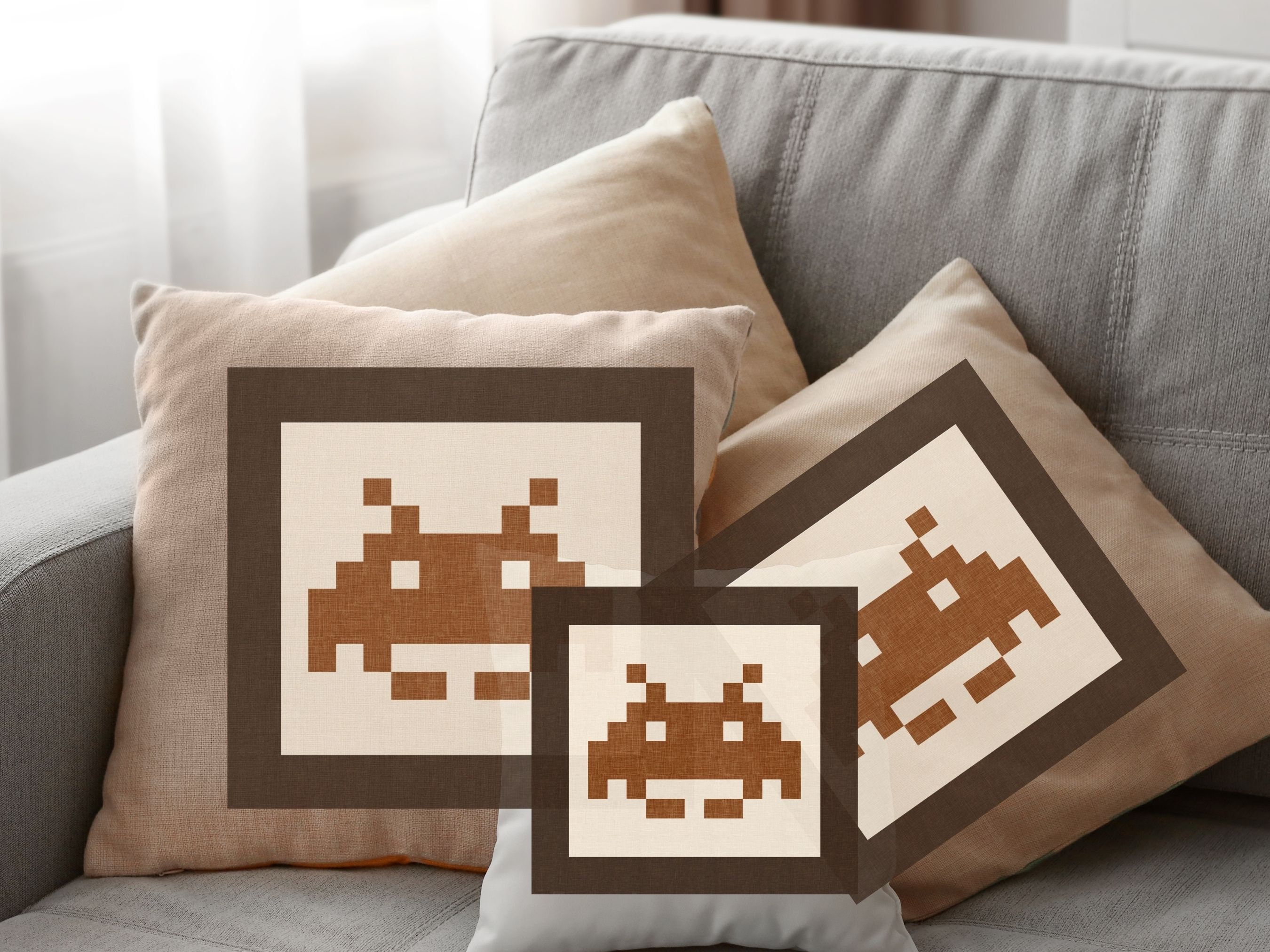 Space Invaders 1 Quilt Block Paper Piecing 12x13-inch - Etsy