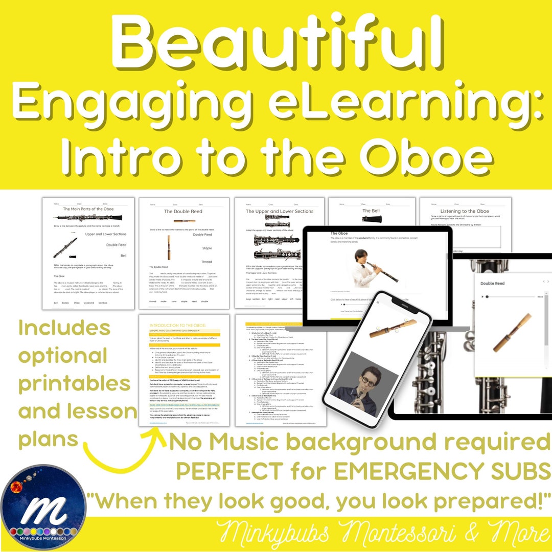 Intro to Oboe Lesson Plans Paper Based and Digital Included No Prep - Etsy