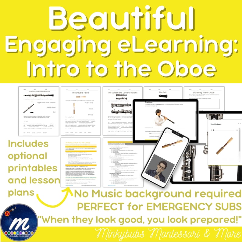 Intro to Oboe Lesson Plans Paper Based and Digital Included No Prep - Etsy