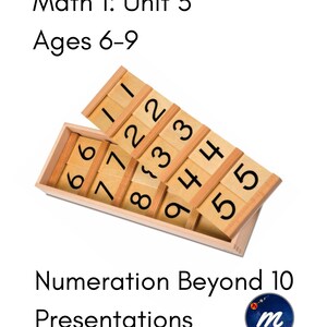 Montessori Math Manual Numeration Beyond 10 LESSONS MATH 1 UNIT 3 - Etsy