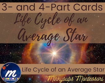 Life Cycle of a Star - Montessori Three/four Part Cards - Etsy