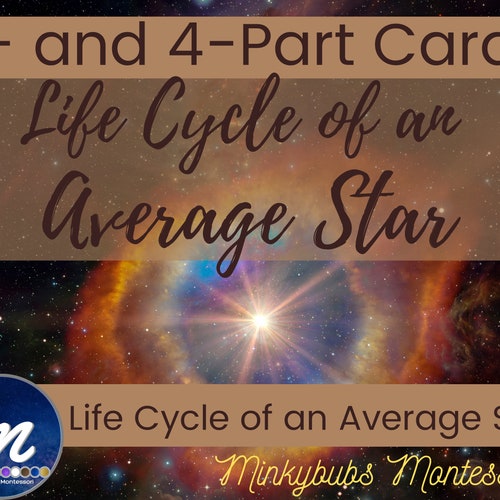 Life Cycle of a Star Montessori Three/four Part Cards - Etsy