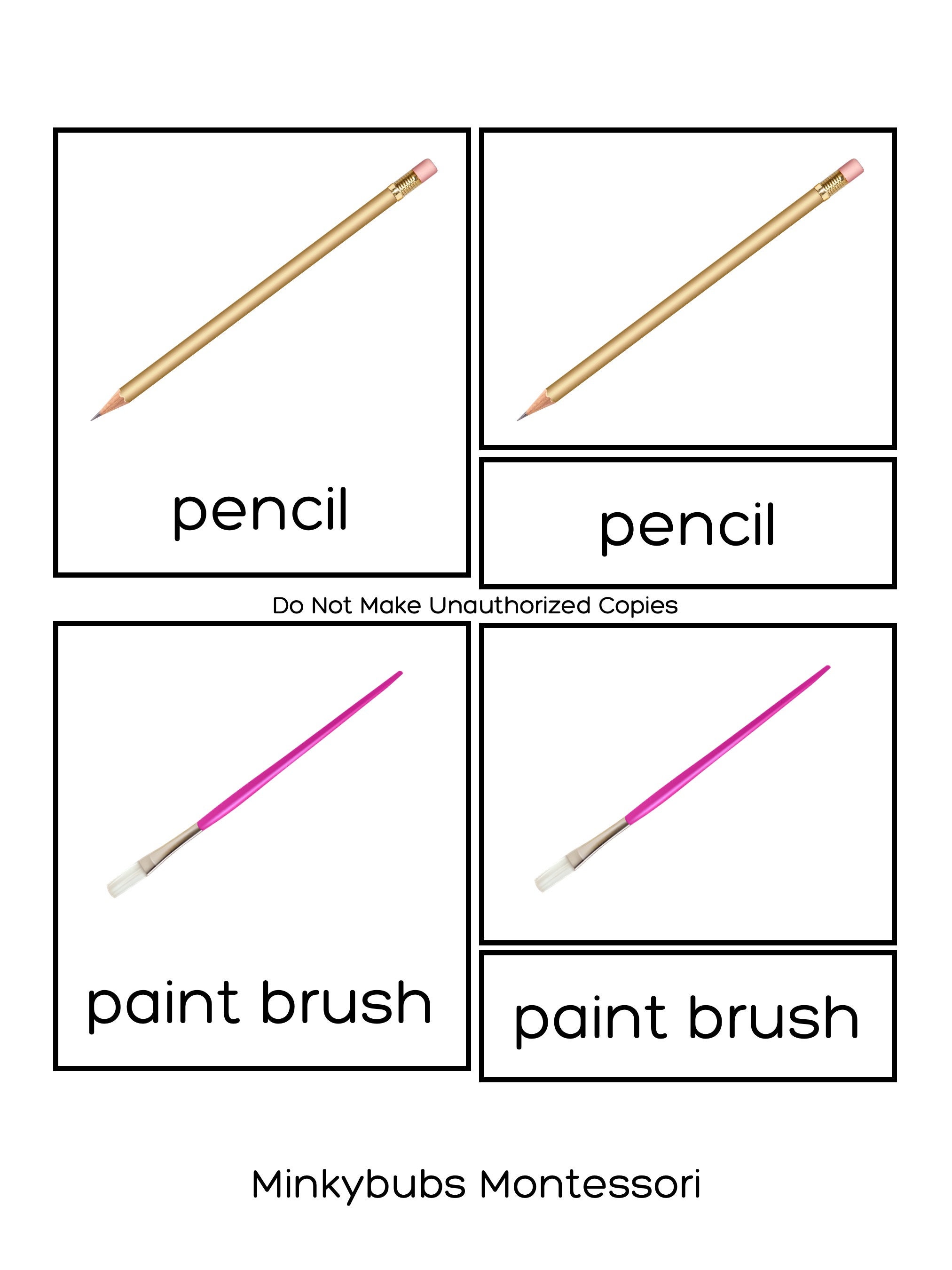 Classified Cards School Montessori Set of 20 School Related ...