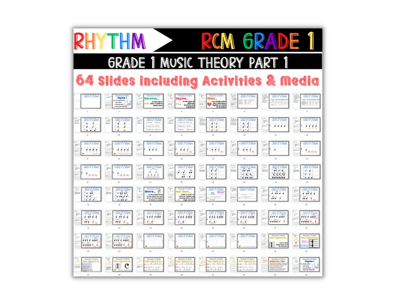Music Theory Rhythm Worksheets Bell Ringers Starters Grade 1 RCM PRINT ...
