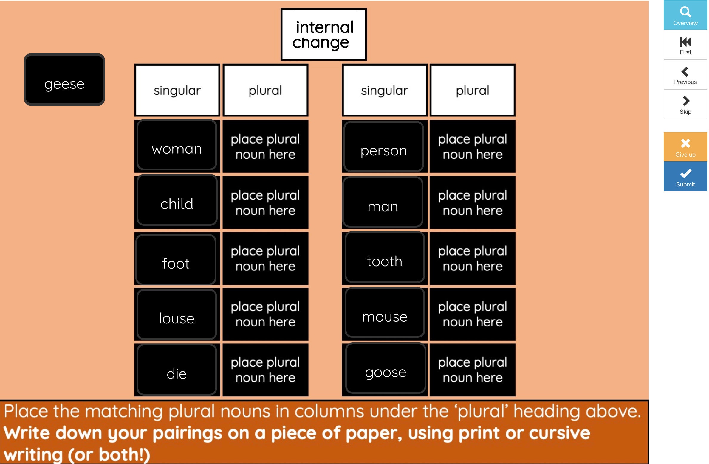 Montessori Grammar Box 2-4B BOOM Articles & Nouns Parts Speech Virtual ...