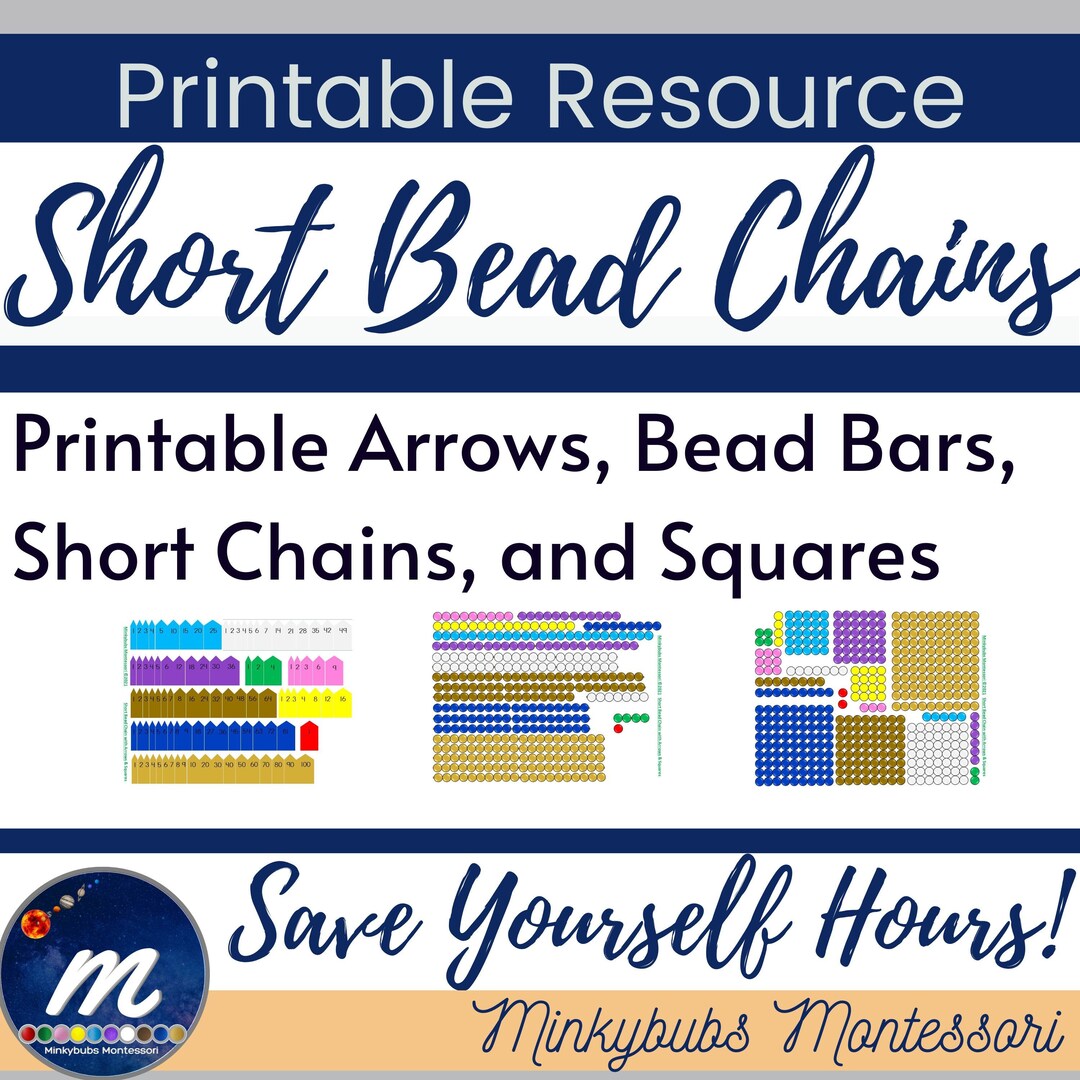Short Bead Chains Squares and Arrows Printable Standard Size With ...