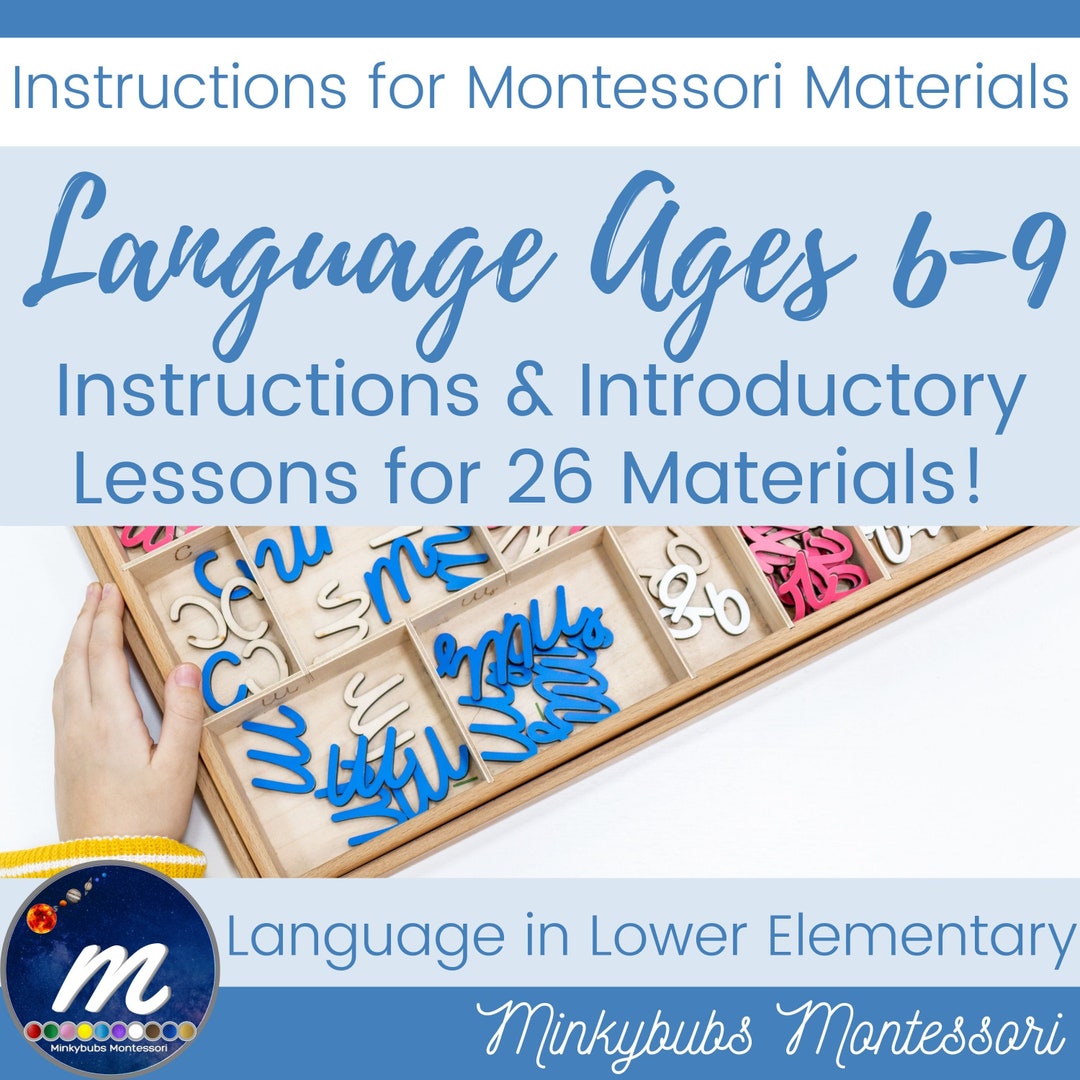 How to Use Your Language 1 Materials Montessori W 1st Presentations ...