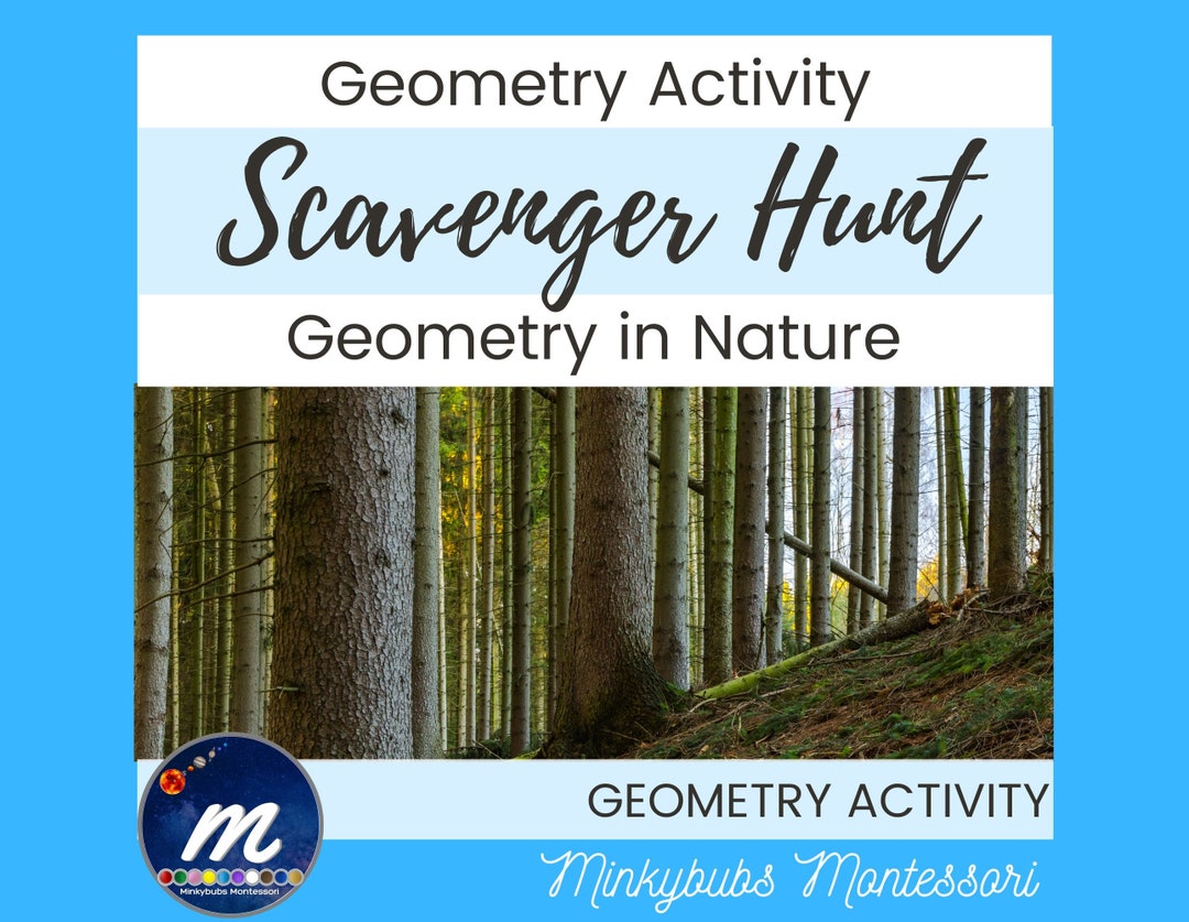 Geometry Scavenger Hunt Homeschool Montessori Fun Outdoor Activity - Etsy