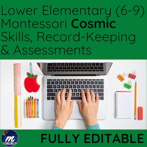 Montessori LOWER ELEMENTARY Record Keeping COSMIC Yr 1 2 3 Inc Lower El ...