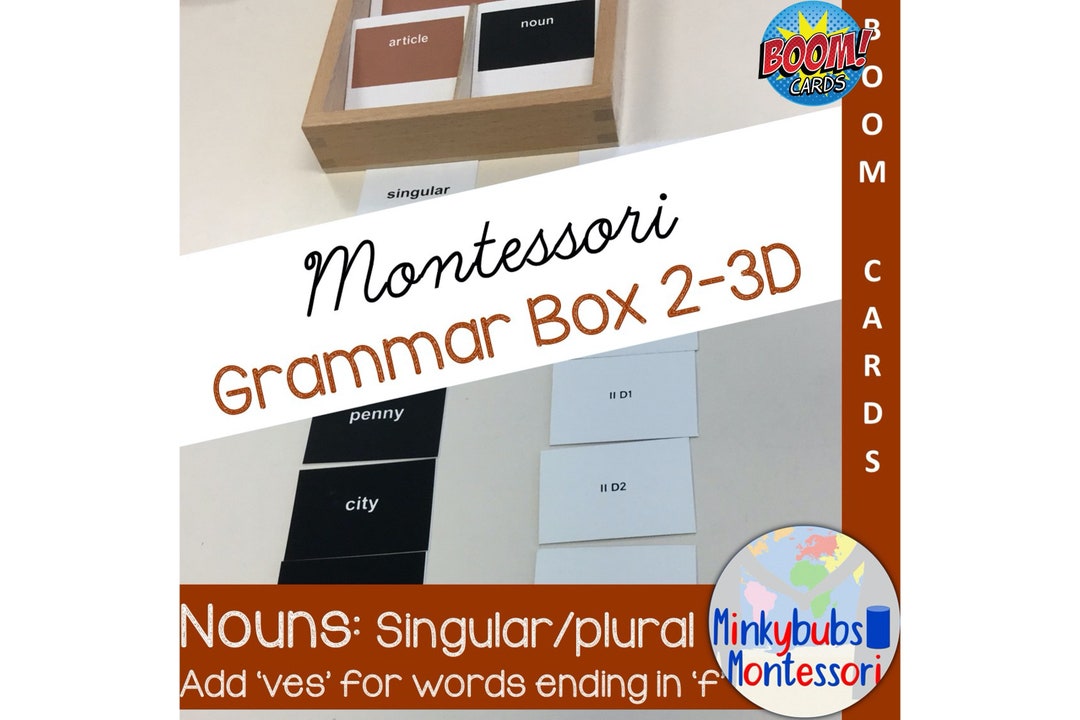Montessori Grammar Box 2-3D BOOM Articles & Nouns Parts Speech Virtual ...