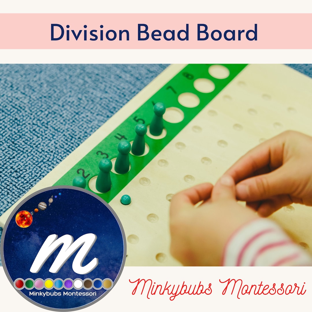 Montessori Math Division Bead Board Montessori Printable Material - Etsy